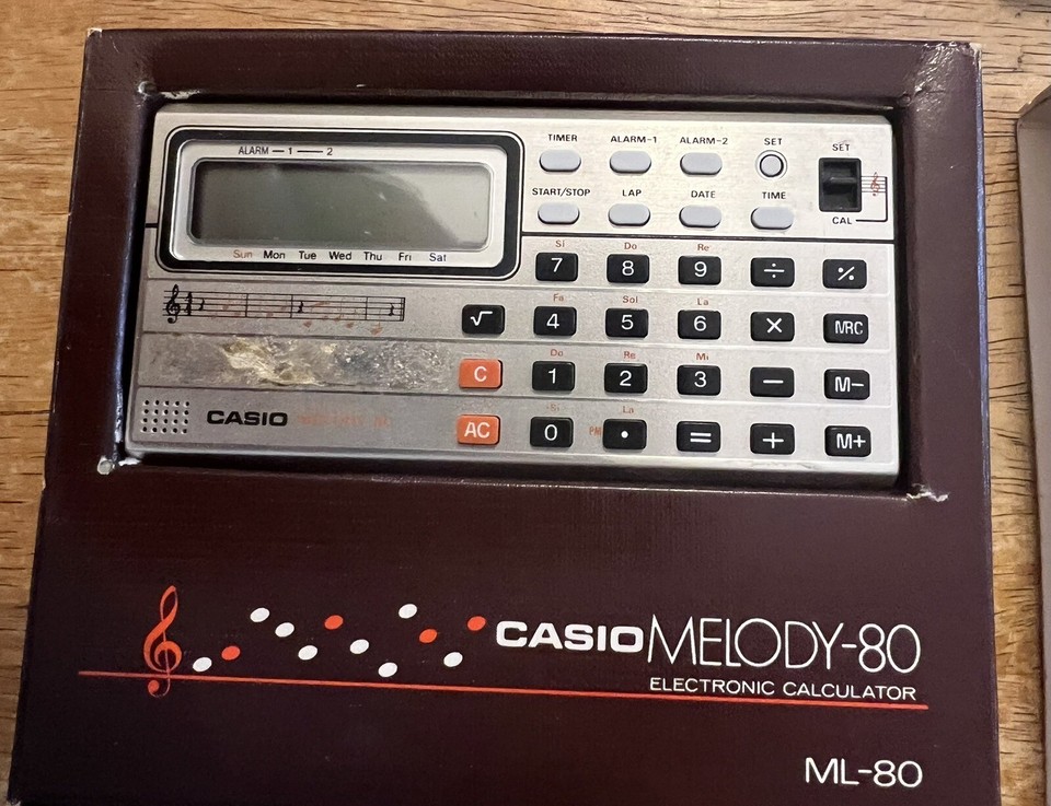 Casio Melody-80 Musical Electronic Calculator/Clock/Alarm | Vintage | Japan