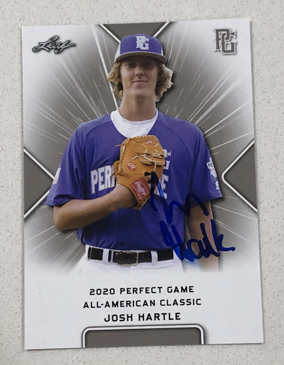 Josh Hartle Signed 2020 Perfect Game Classic Auto Card Autographed RC ...