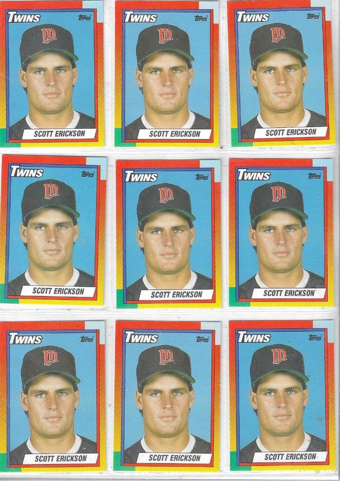 Scott Erickson Rookies 18 Card Lot Topps Traded 1990 (J320) | eBay