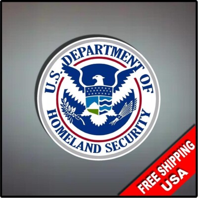U.S. Department of Homeland Security 4" Vinyl Decal Sticker Round USA ...