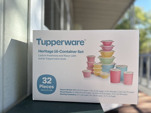 Tupperware Heritage Collection 32 Pcs Food Storage Container Set ...