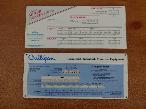 2 - US TO METRIC CONVERSION SLIDE CHARTs - Culligan Water Co. Langelier ...