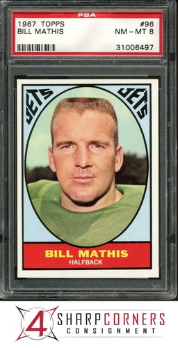 1967 TOPPS #96 BILL MATHIS JETS PSA 8 | eBay