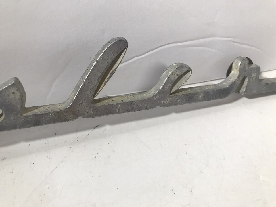 Vintage Chrysler Emblem RARE Name Badge 1950? Metal USA Restoration | eBay