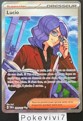 Carte Pokemon LUCIO 208/167 Full Art FA EV6 Ecarlate et Violet TWM FR ...
