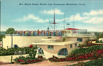 Marine Studios, World's Only Oceanarium, Marineland, Florida FL linen ...