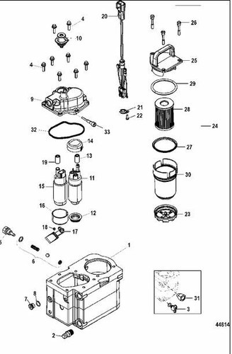 Mercury VST High Low Pressure Fuel Pumps module assembly 350 mag 8.1 ...