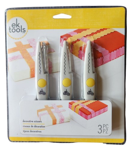 New EK Tools 3-Pack Decorative Scissors- Border, Scallop and Ribbon | eBay