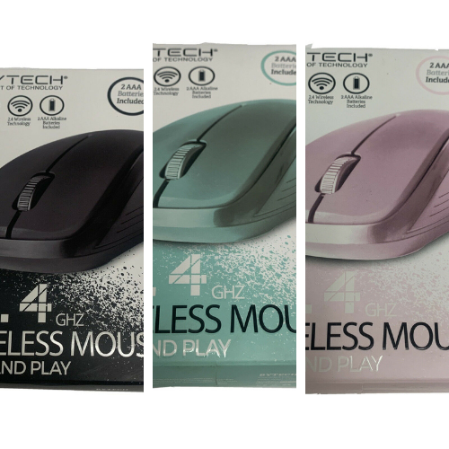 Bytech 2.4GHz Wireless Mouse Plug N Play USB Batteries Included Select ...