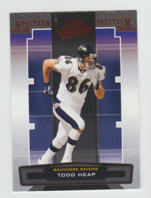 2005 Playoff Absolute Red Spectrum #16 Todd Heap card, Baltimore Ravens ...
