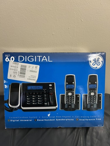 GE General Electric Cordless Digital Phone System 6.0 28871FE3-A w ...