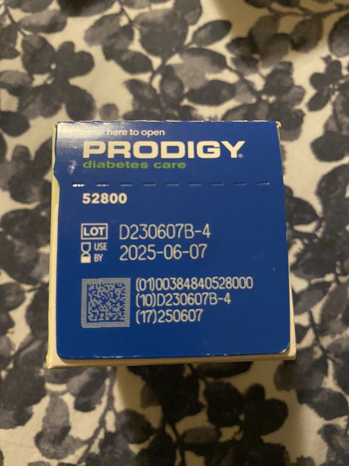 Prodigy No Coding Blood Glucose Test Strips 50 Count 52800 EXP: 2025-06 ...