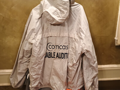 Xfinity Comcast Cable Wind Breaker Employee Rain Coat Jacket Mens 2XL ...