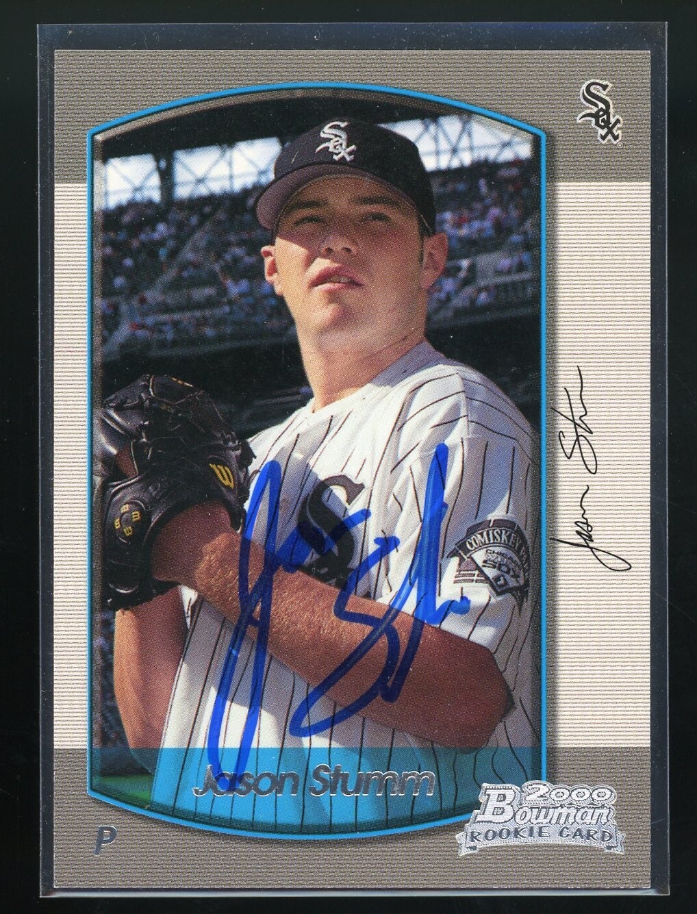 2000 Bowman JASON STUMM Signed Card autograph auto WHITE SOX CENTRALIA ...