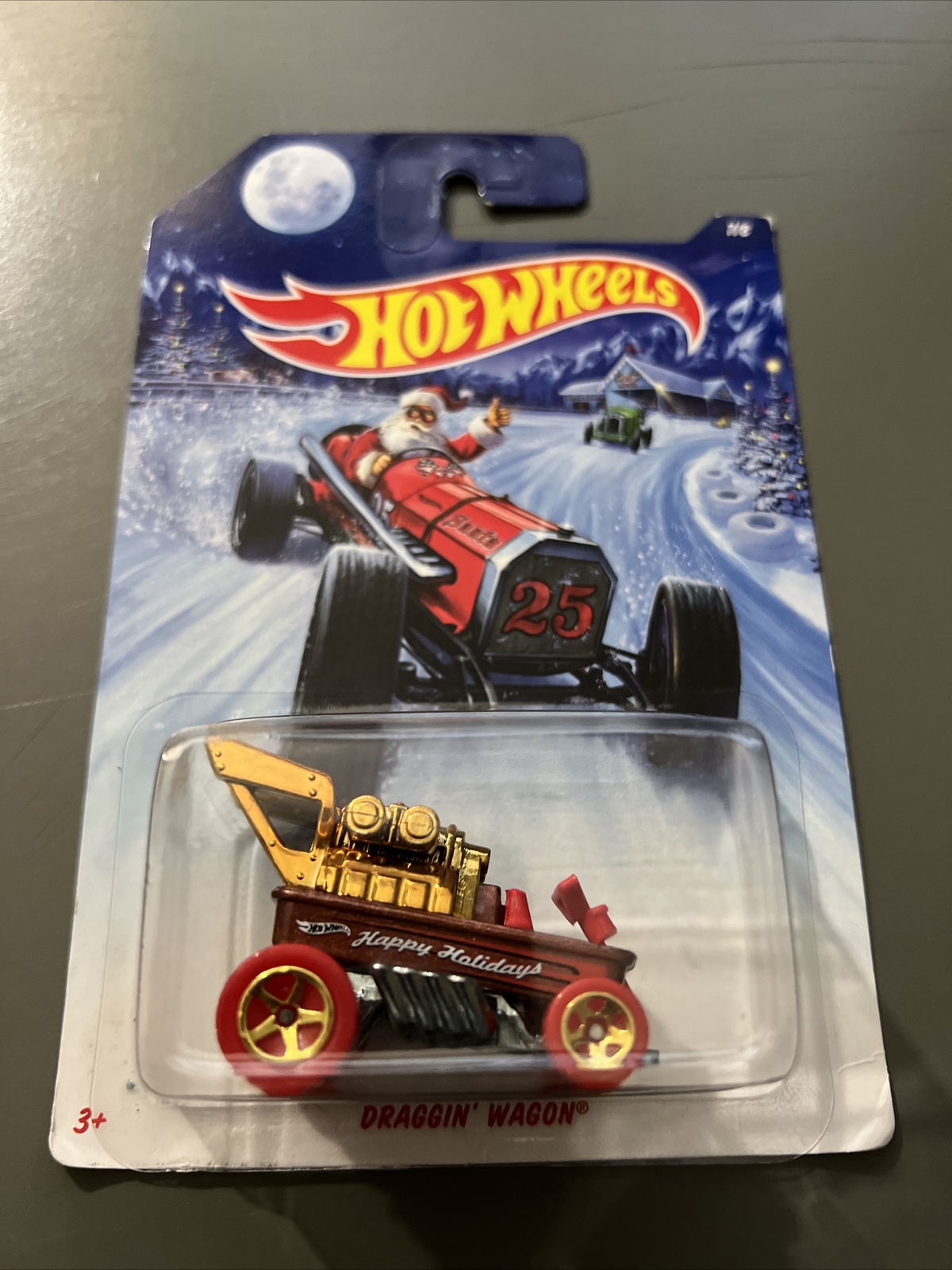 Hot Wheels Merry Christmas Happy Holiday’s Santa Snow DRAGGIN' RADIO ...