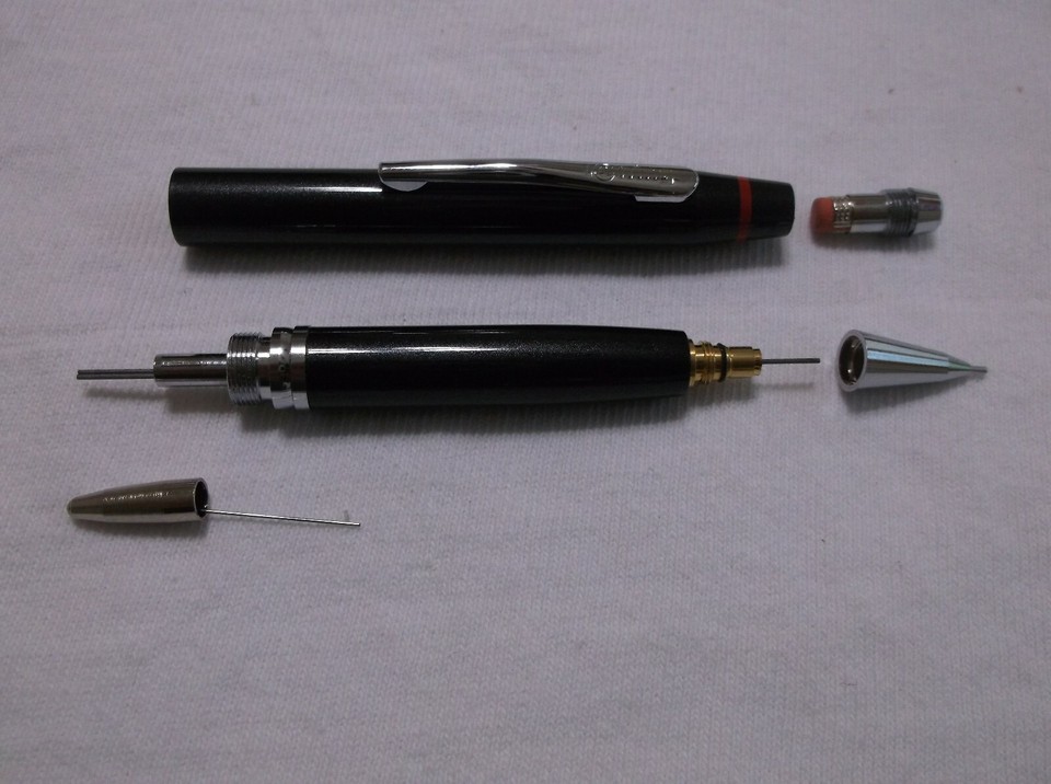 NEW ROTRING SIDE KNOCK MECHANICAL PENCIL 0.5mm IN GLOSS BLACK FINISH | eBay