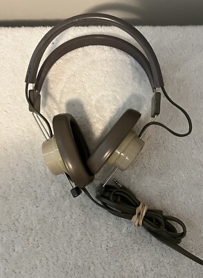 Vintage Telex 610 Wired Adjustable Headband Stereo Over-Ear Headphones ...