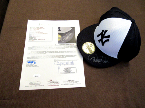 DEREK JETER 5X WSC NEW YORK YANKEES HOF SIGNED AUTO NEW ERA GAME CAP ...