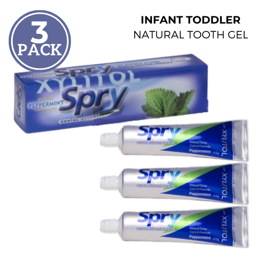 3-Pk Spry Toothpaste and Infant Natural Tooth Gel, Toddlers Tooth Gum ...