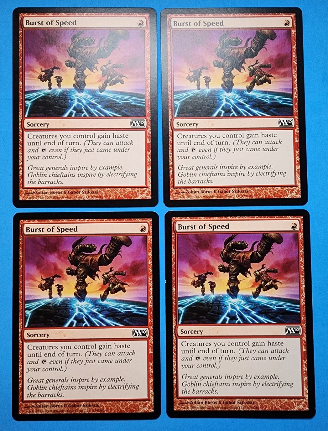 4x Burst of Speed Core Set 2010 Mtg Magic Card Sorcery Red Mountain 129 ...