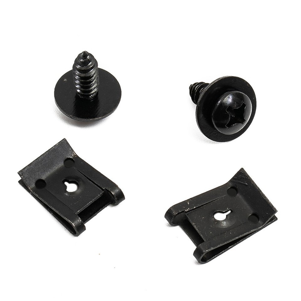 U-type Clips Trim Panel Fasteners Black Side Skirts 15 Set Metal With ...