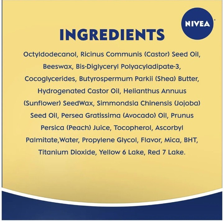 § NIVEA (2) 0.17 Oz. Tubes 🍑 PEACH 🍑 Lip Care All-Day Nourishing ...