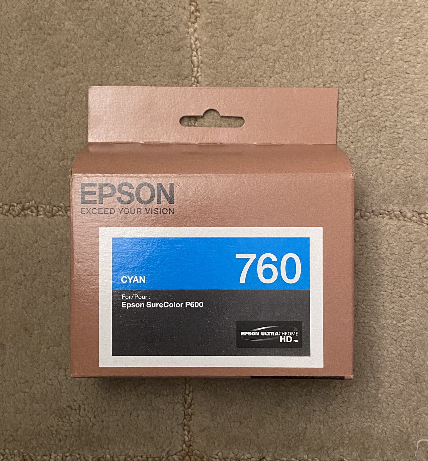 Epson UltraChrome 760 HD T760 Original Ink Cartridge Cyan - Brand New ...