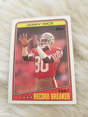 1988 Topps 1987 RECORD BREAKER Jerry Rice #6 | eBay