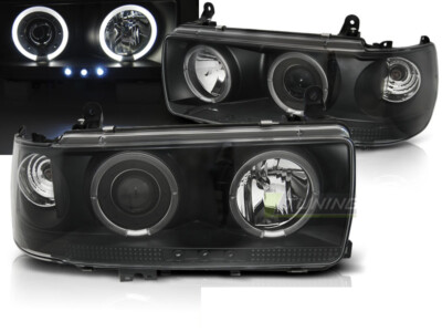 For Toyota Land Cruiser LC80/FJ80 1990-97 LED Smoked Black Headlights ...