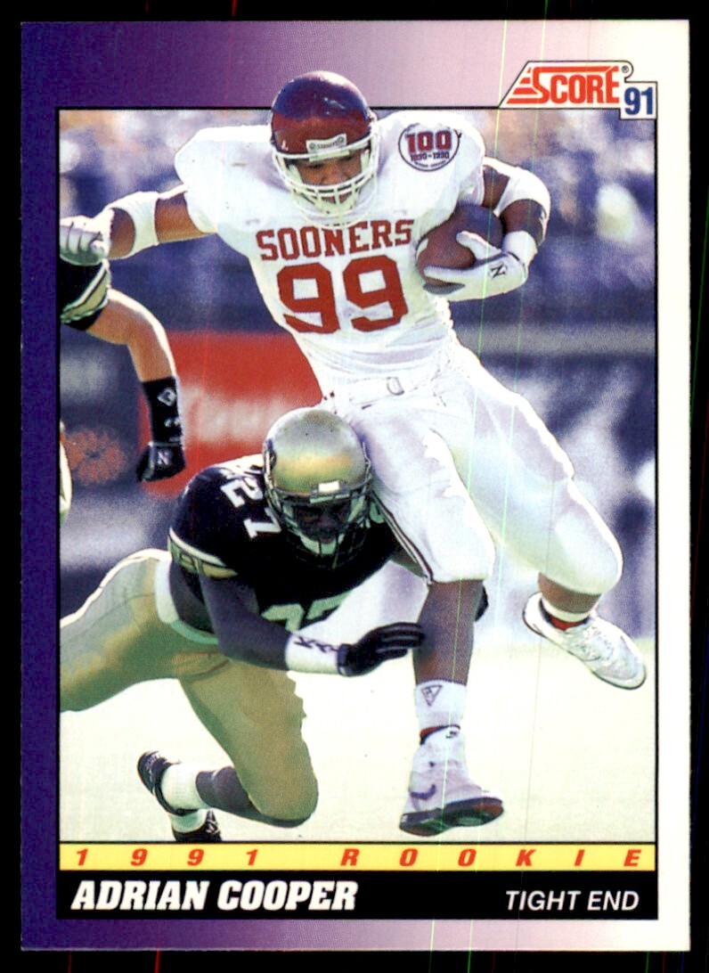 1991 Score Adrian Cooper Rookie Pittsburgh Steelers #587 | eBay