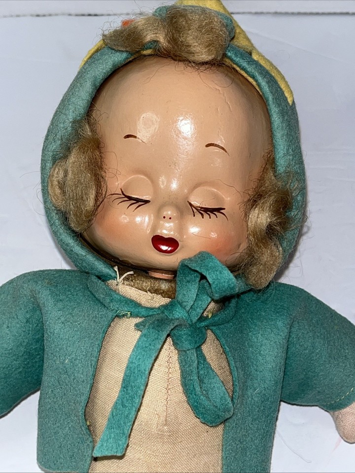Vintage 1946 3 Face Composition Trudy Doll Smile Cry Sleep 14” | eBay
