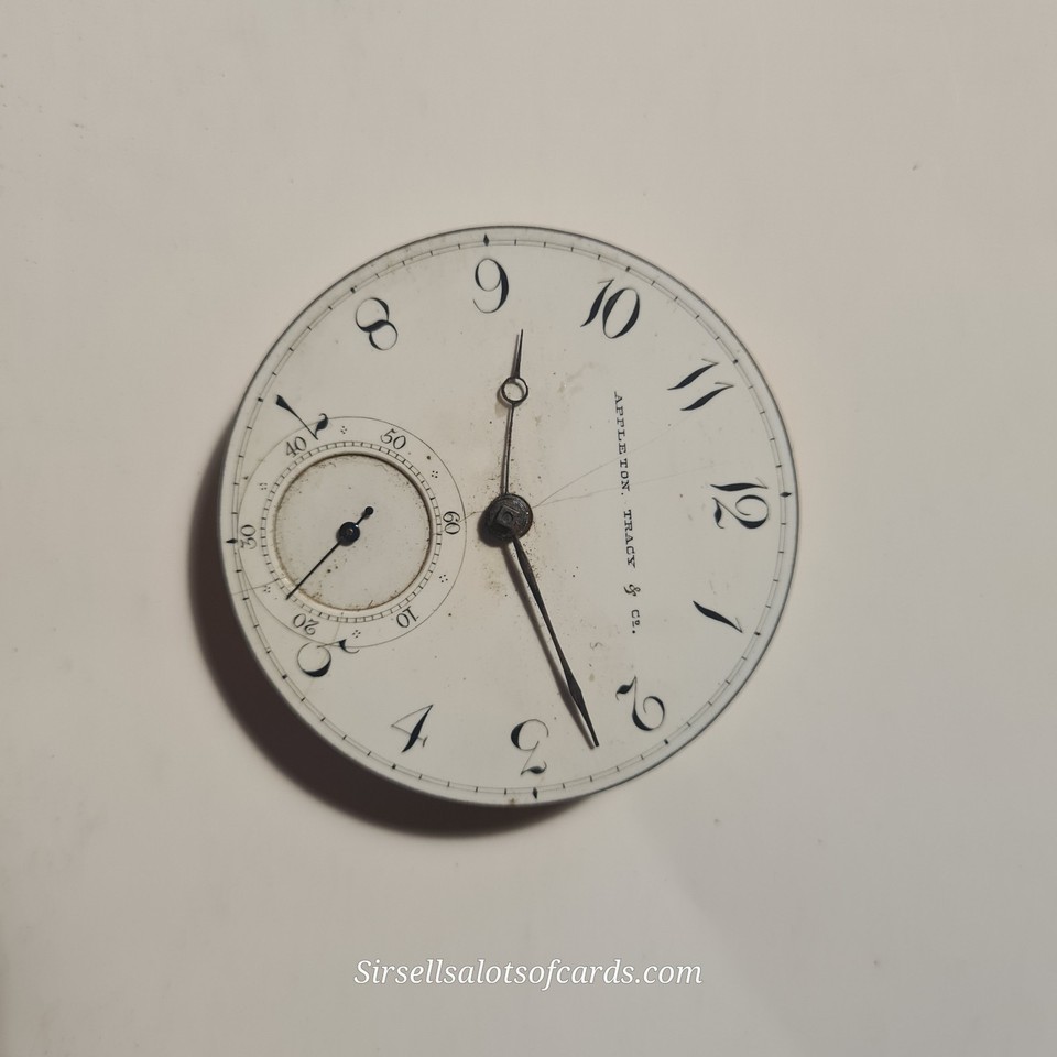 Appleton & Tracy Waltham Movement 1800s Serial 15550 Pocket Watch Face ...