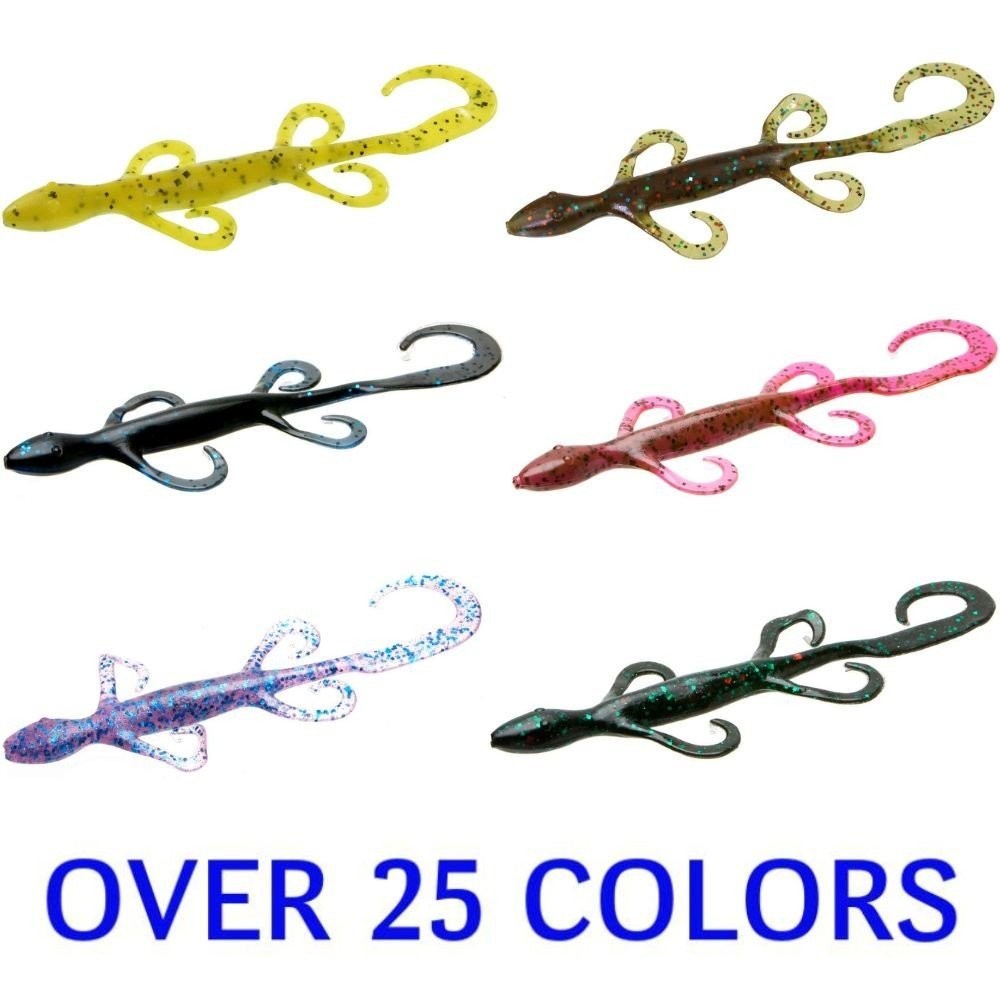 Zoom Lizard Model 002 Size 6" Fishing Bait Soft Plastic 9 Package | eBay