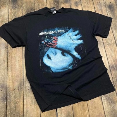 Drowning Pool sinner tour rock music concert short sleeve black shirt ...