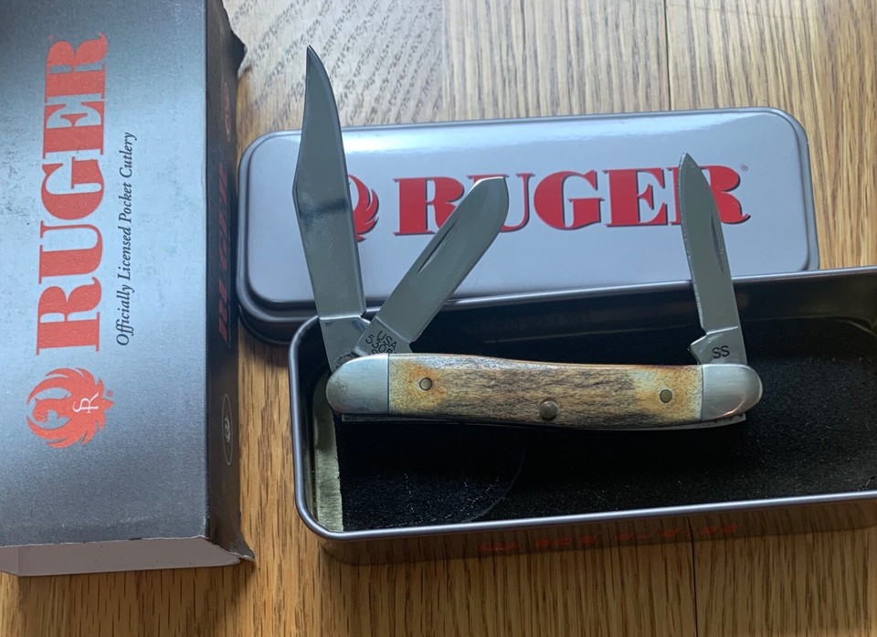CASE RUGER STAG STOCKMAN KNIFE NEVER USED IN BOX #53087 SS D9 | eBay