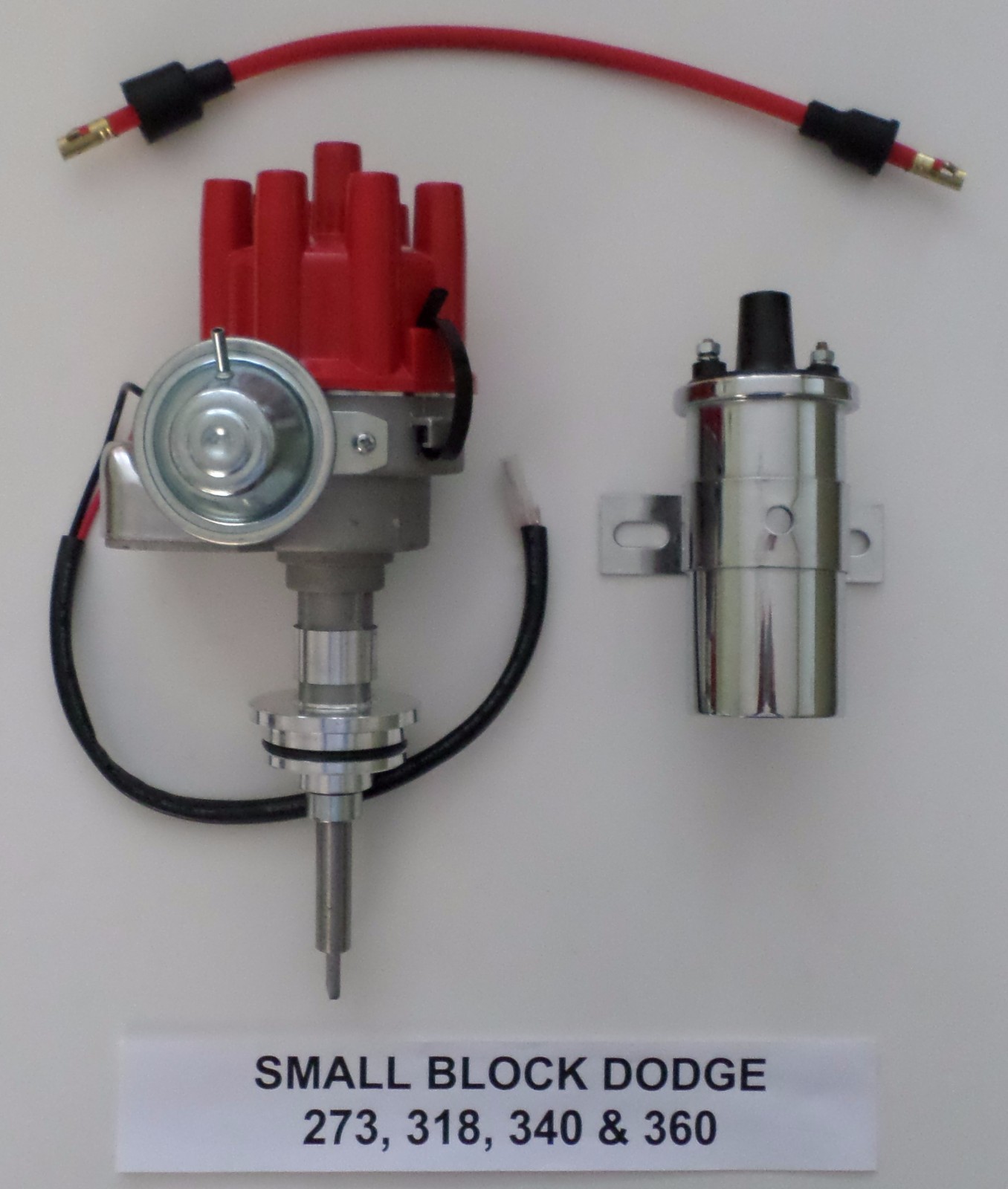 DODGE 273-318-340-360 BLUE Small Female Cap HEI Distributor + Chrome ...