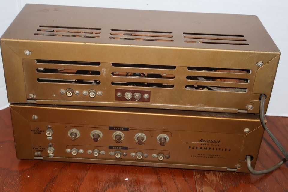 VINTAGE Pre-amp Heathkit WA-P2 Preamplifier & Tuner Lights Up UnTested ...