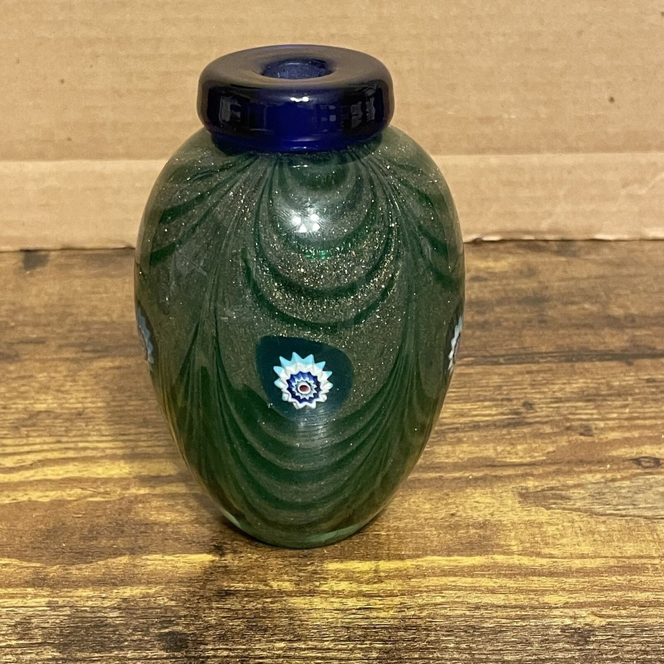 Vintage Franco Moretti Murano Millefiori Glass Perfume Bottle ...