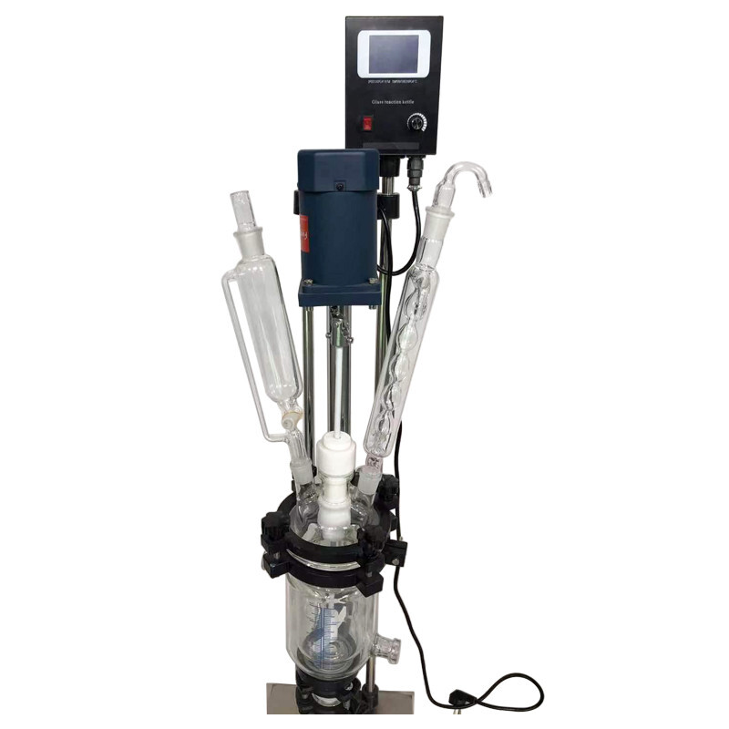 2L Laboratory Jacketed Reactor 110V Chemical Glass Reactor Jacketed ...