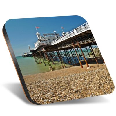 1x Square Coaster 12cm Brighton Pier Sussex England UK #50385 | eBay UK