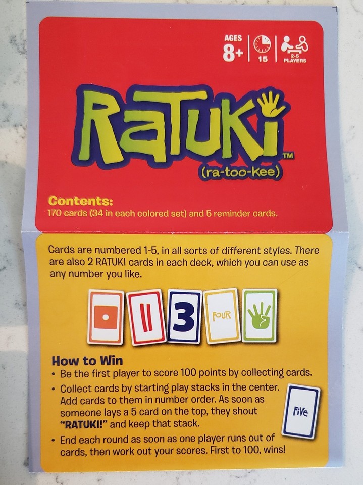 Ratuki Card Game Hasbro Card Slamming Frenzy 2010 Pre-Owned | eBay