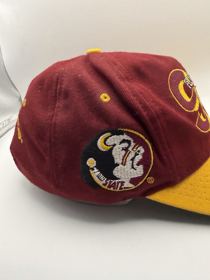 Vintage Florida State Seminoles Hat FSU Garnet Gold Multi-Logo Side Patch Cap | eBay