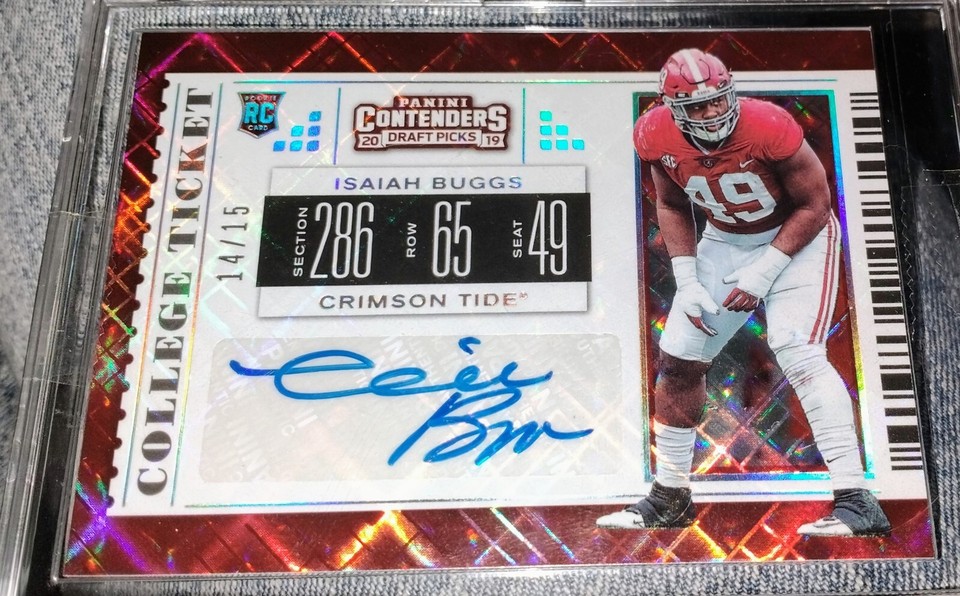 ISAIAH BUGGS 2019 CONTENDERS ROOKIE ICE AUTOGRAPH COLLEGE TICKET 14 /15 ...