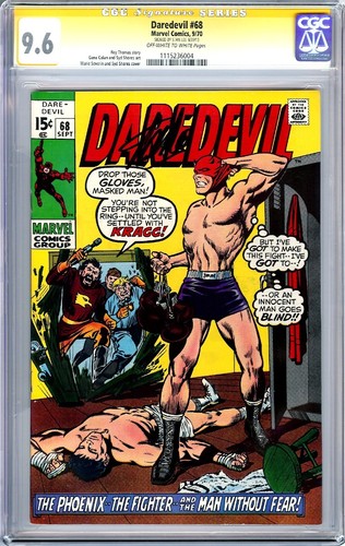 DAREDEVIL #68 CGC 9.6 SS SIGNATURE SERIES SIGNED STAN LEE 1970 | eBay