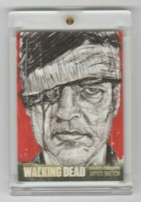 WALKING DEAD SEASON 3 GOVERNOR SKETCH CARD BY ARTIST BRIAN CANIO 1/1 ...