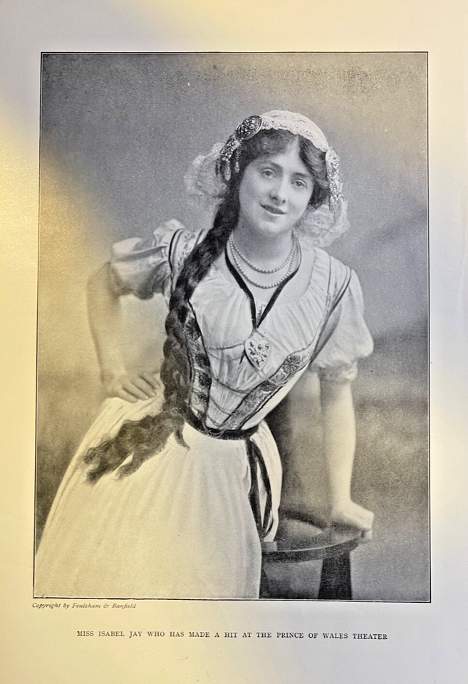 1907 Vintage Magazine Illustration Actress Isabel Jay | eBay