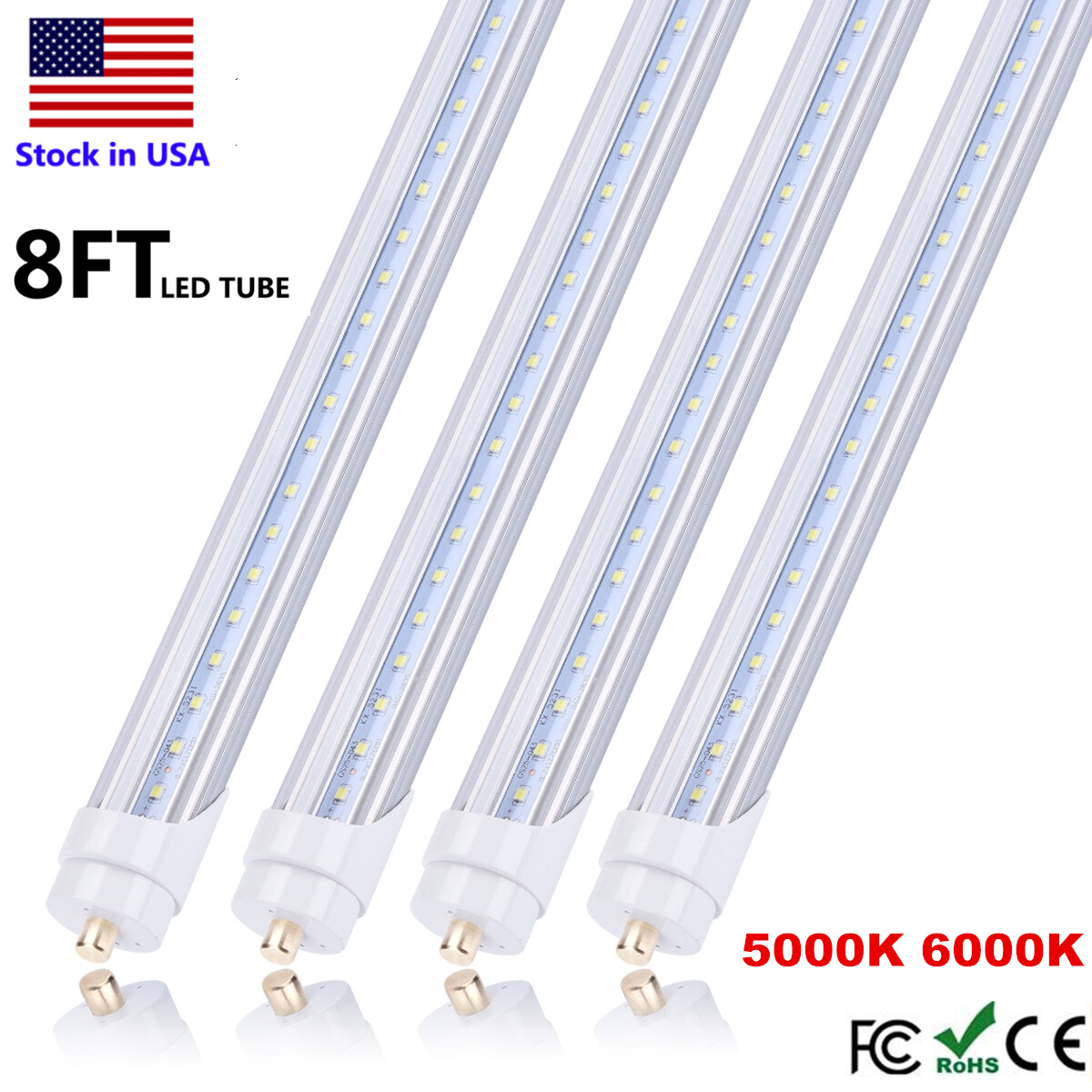 8Foot LED Light Single Pin FA8 T8 45W Fluorescent Tube Lamp 8feet 8FT ...