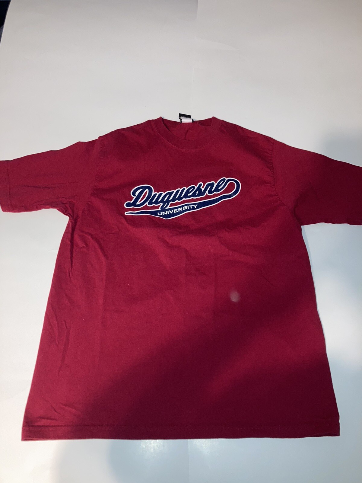 Men’s Gear Big Cotton Duquesne University Logo Spellout Red Shirt Size ...