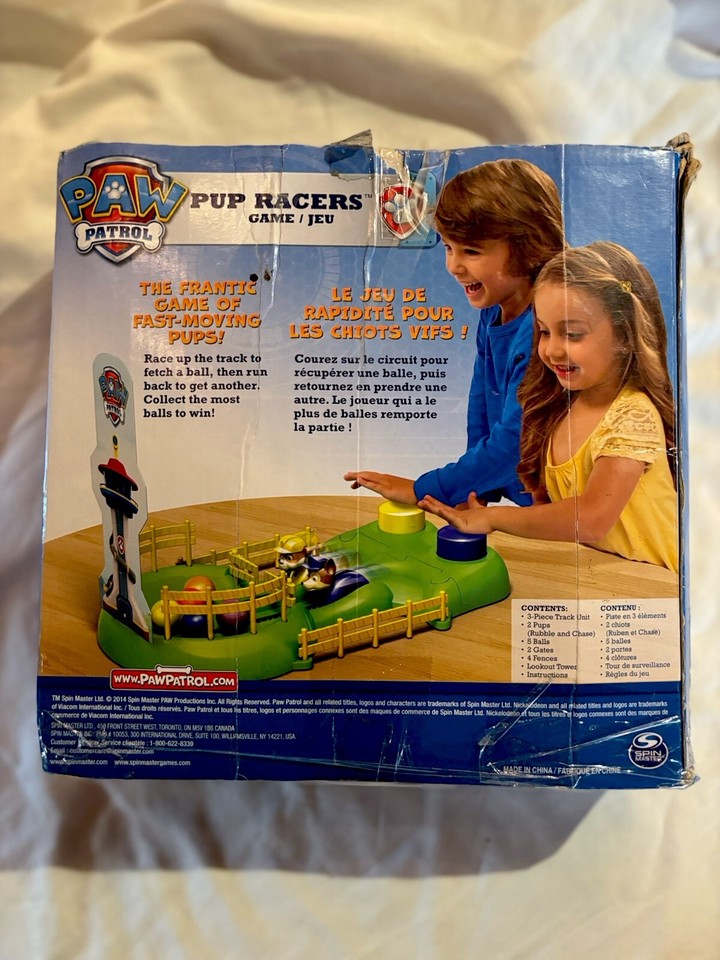 Paw Patrol Pup Racers Board Game Spin Master Rubble Chase NIB | eBay