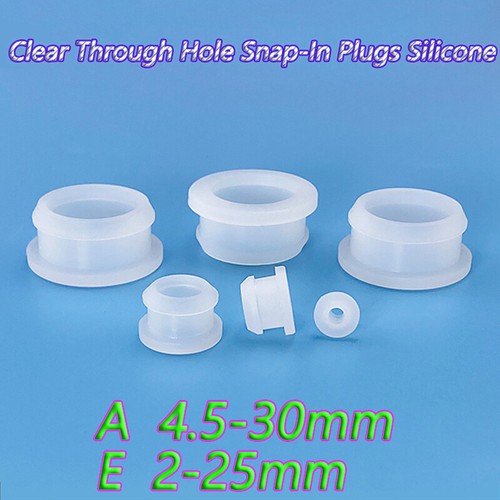 Snap-In Plugs Clear Silicone Through Hole Wire Guard Over A 4.5-30mm E ...
